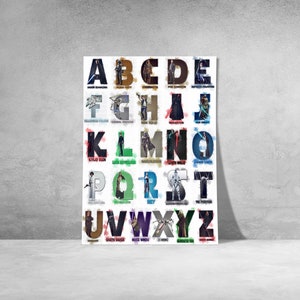 STAR WARS POSTER - Star Wars Alphabet - Star Wars Print - Alphabet ...