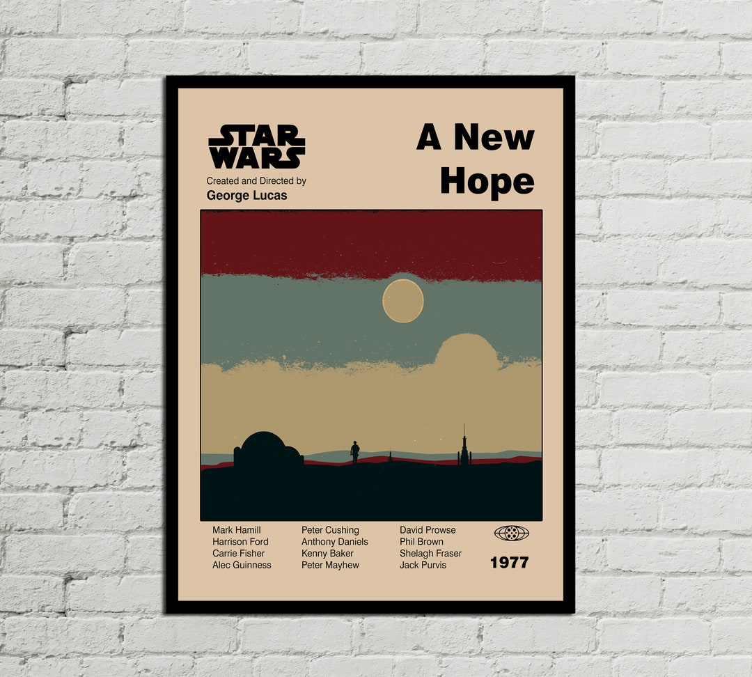 NEW HOPE - New Hope Poster - Star Wars Poster - Episode IV Poster - Mid ...