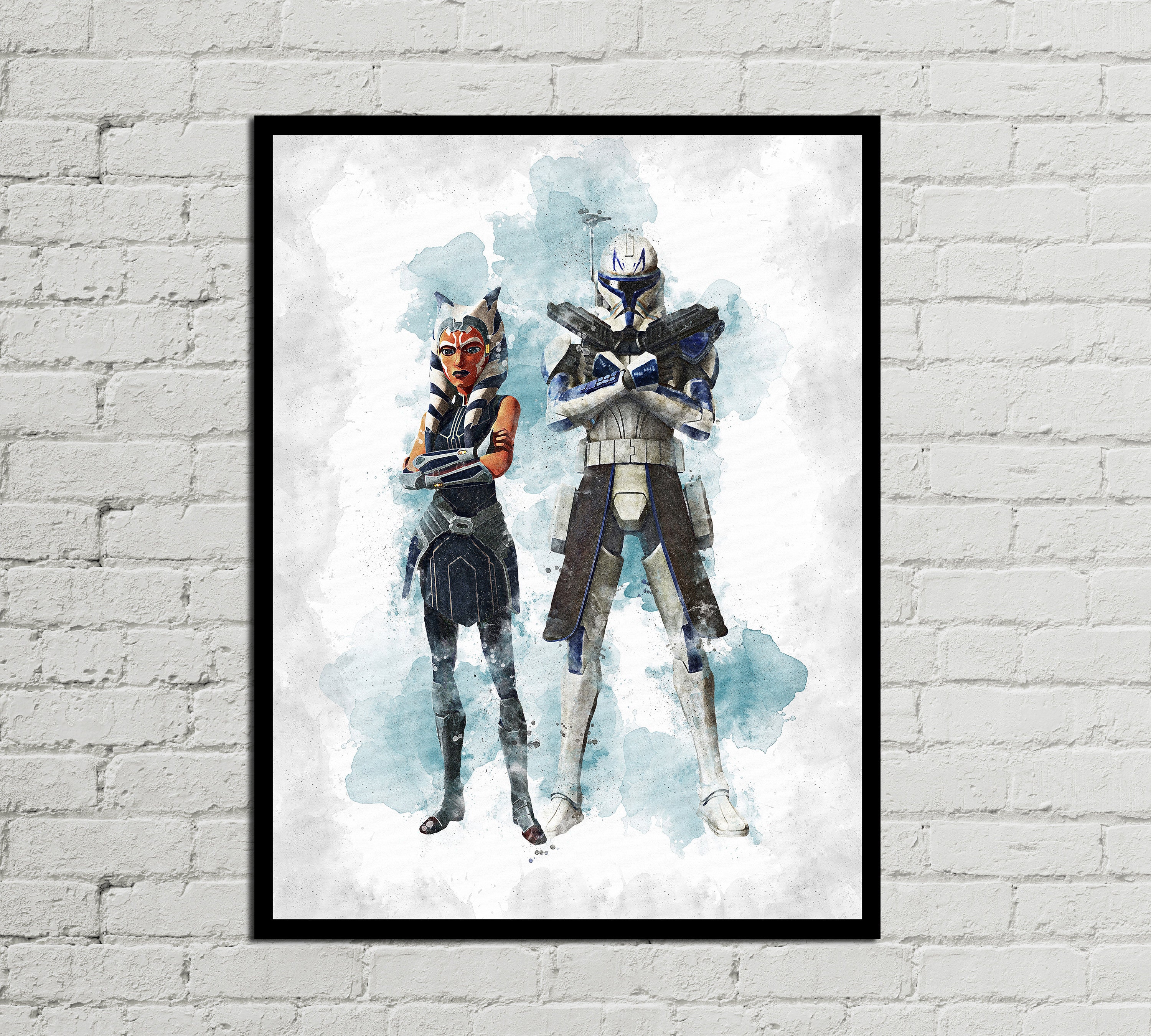 Ahsoka Tano & Captain Rex - Star Wars Poster - Digital Download ...