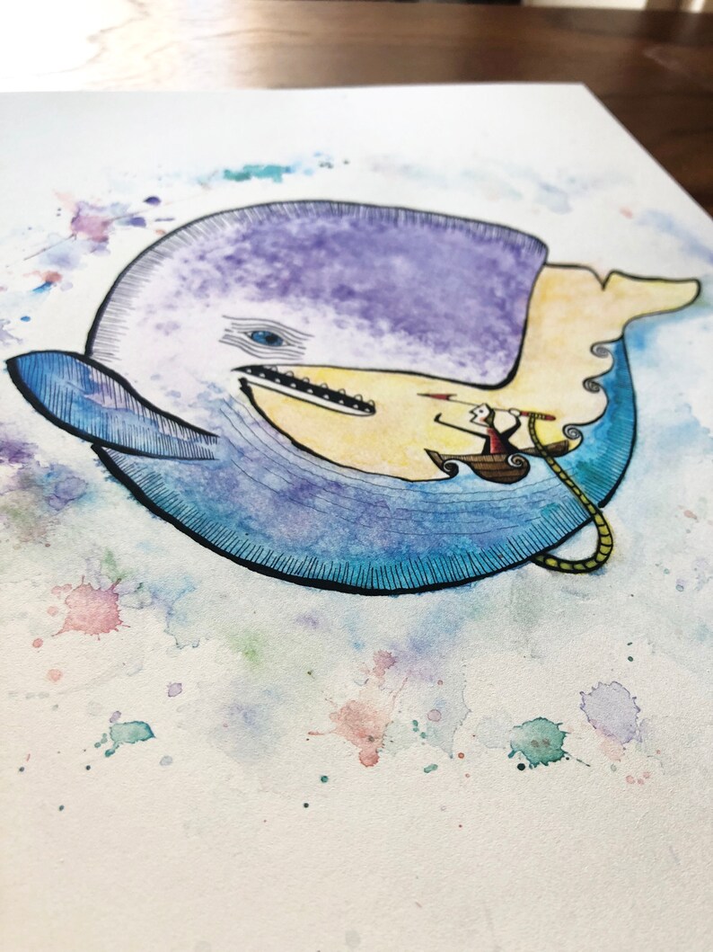 Moby Dick Inspired Watercolor Print Art Limited Edition - Etsy