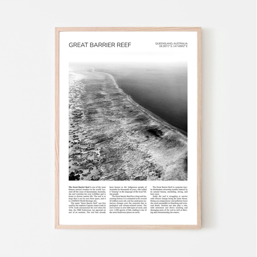 Great Barrier Reef Wall Art | Great Barrier Reef Artful Travel Poster ...