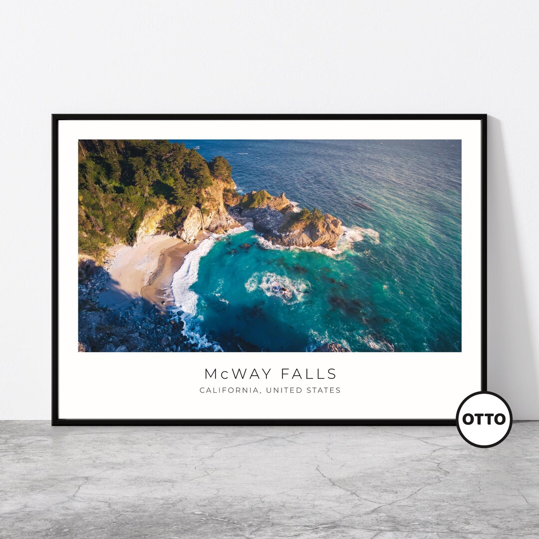Mcway Falls Wall Art | Mcway Falls Home Decor Print | Art Travel Poster ...