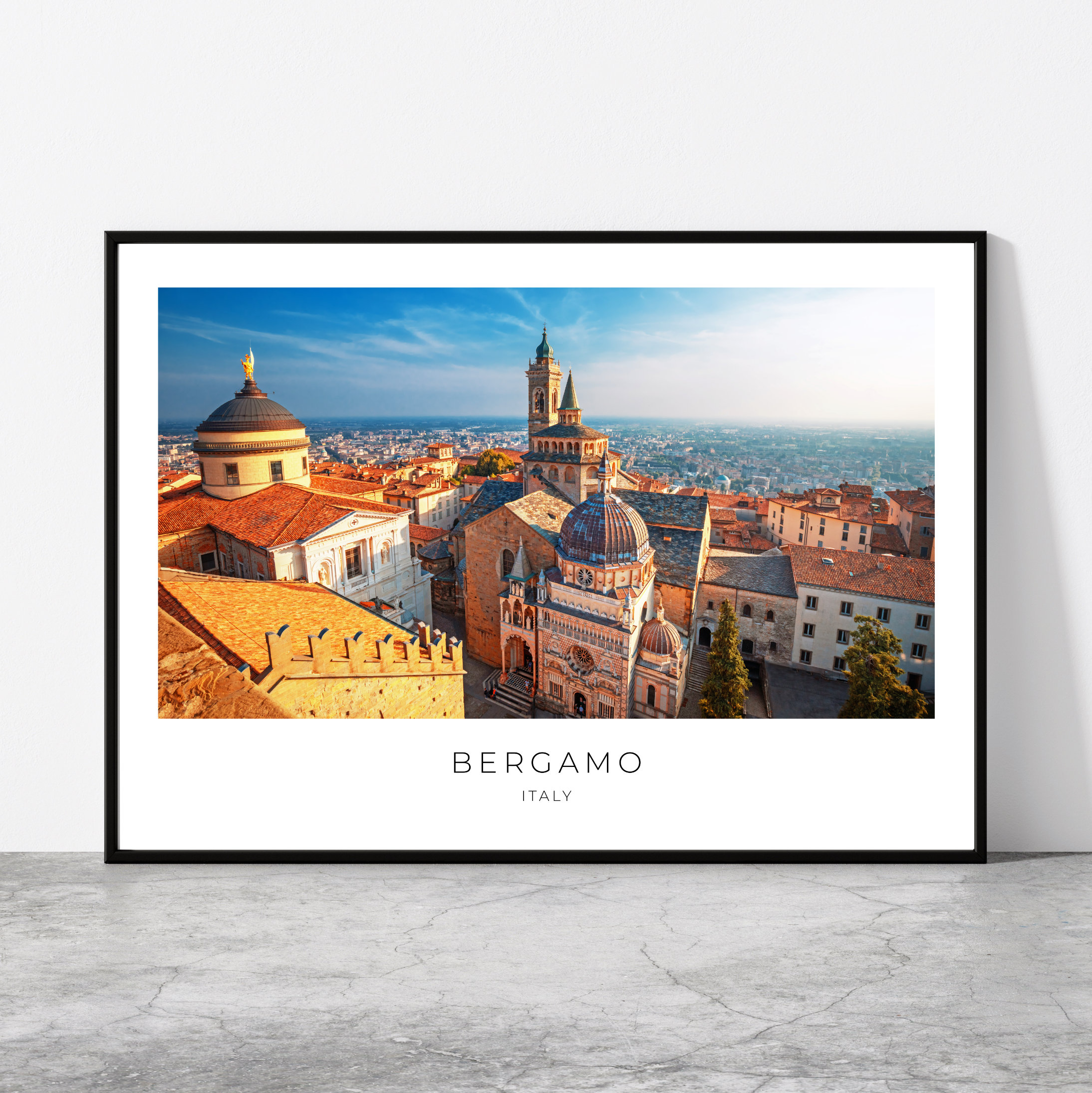 Bergamo Wandkunst Bergamo Kunstvolle Reise Poster Druck Foto Kirche ...