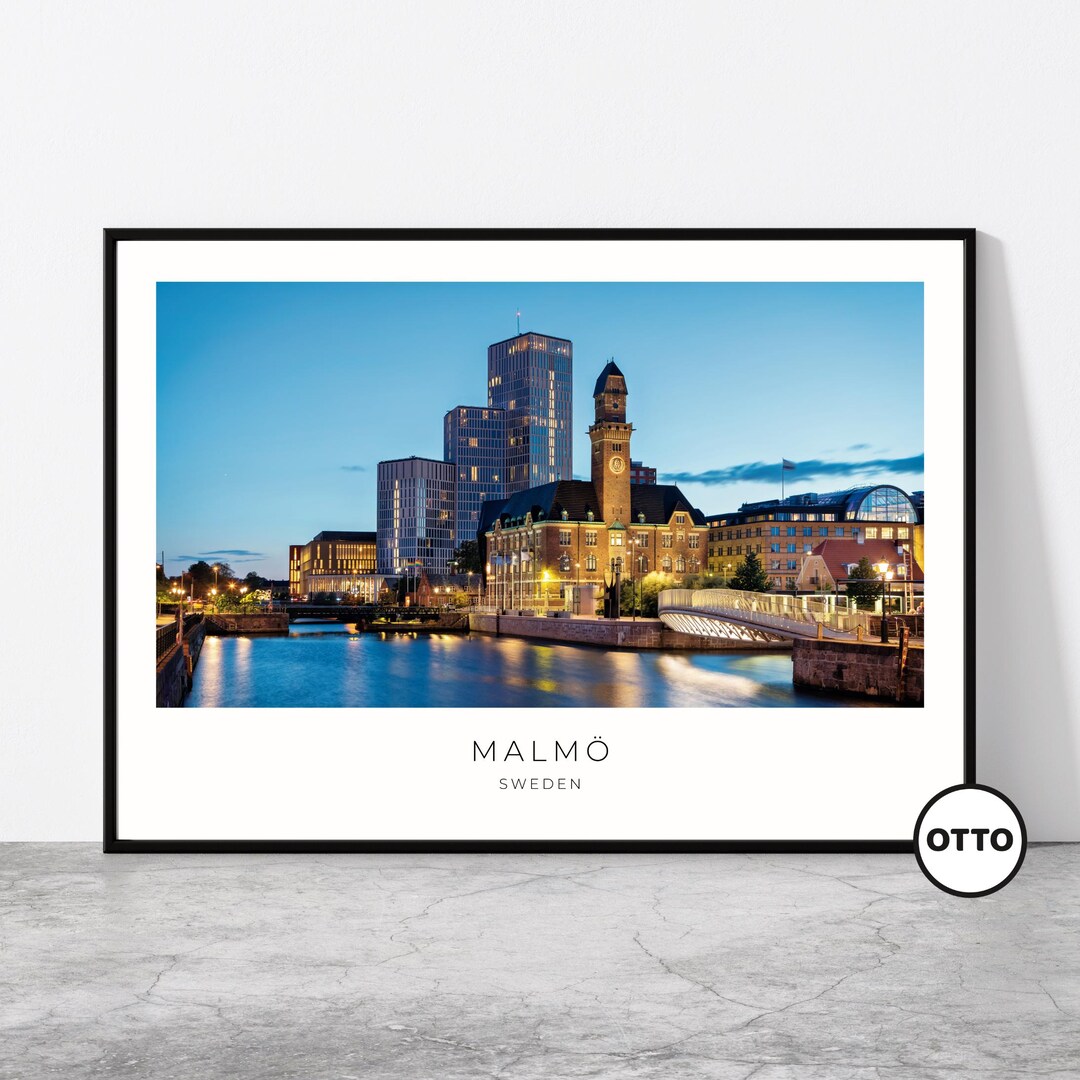 Malmö Wall Art | Malmo Home Decor Print | Old Town Hall, Canal Art ...