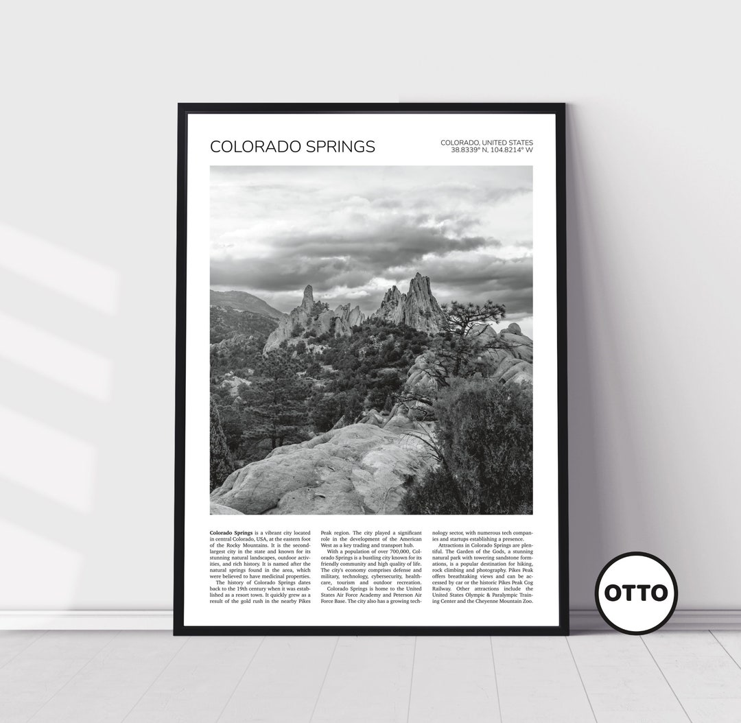 Colorado Springs Wall Art | Colorado Springs Artful Travel Poster ...