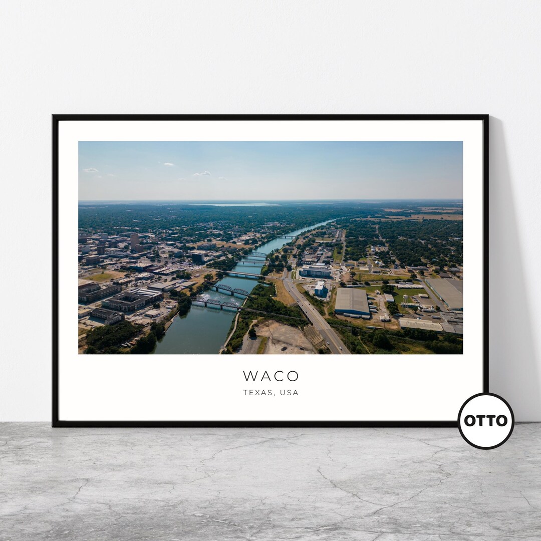 Waco Wall Art | Waco Home Decor Print | Brazoa River Bridges Travel ...