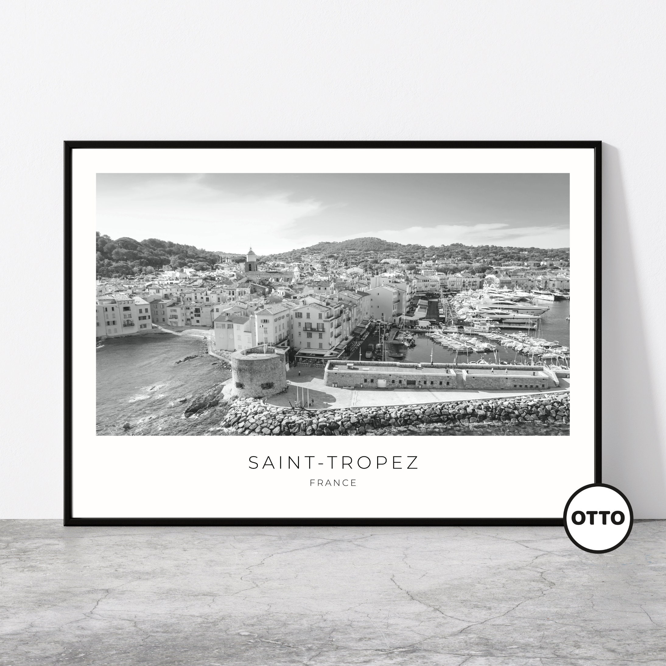 Saint-tropez Wall Art St Tropez City Home Decor Provence, Cote D'azur French Artful Travel Gift ...