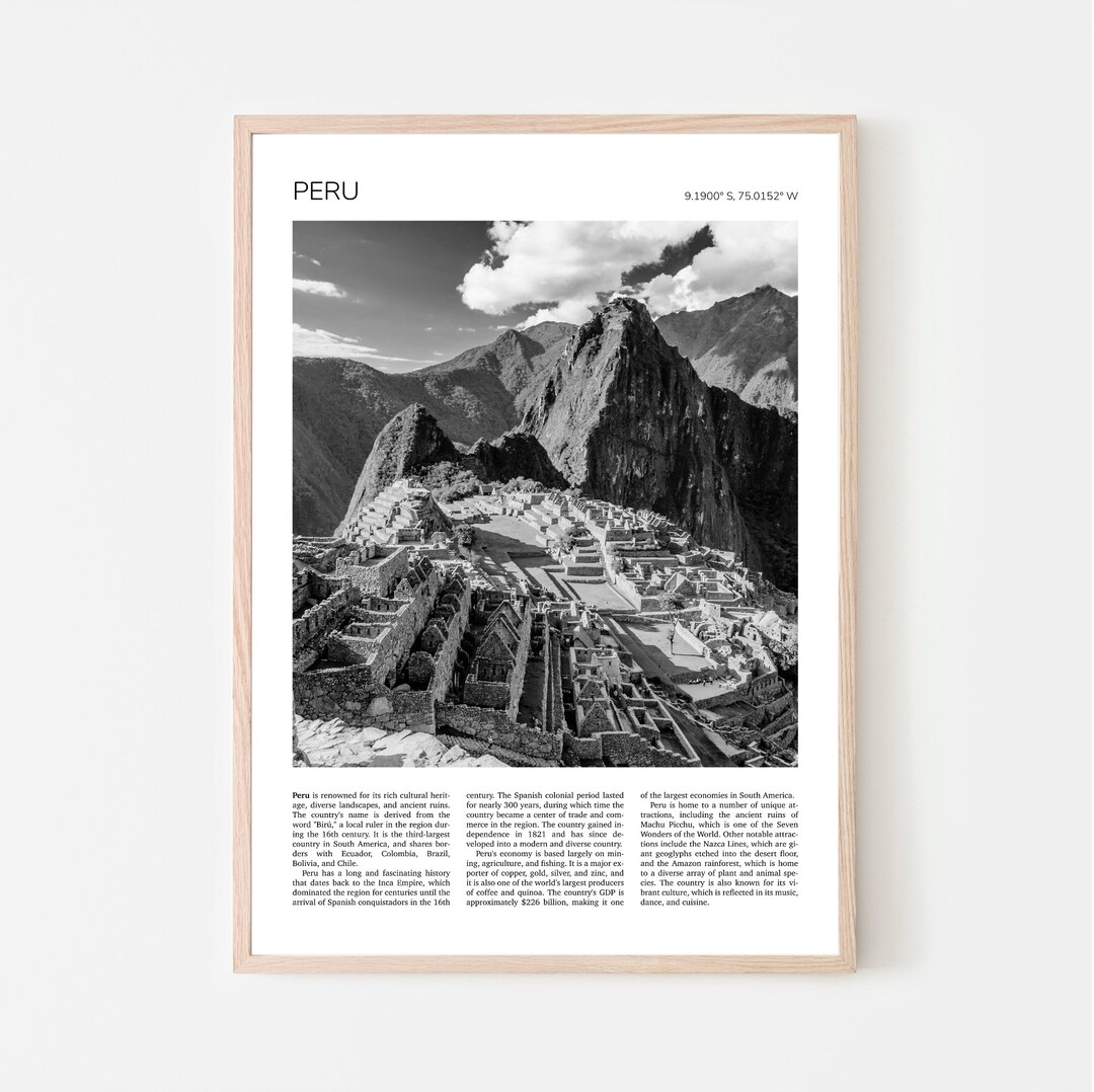 Peru Wall Art | Machu Picchu, Peru Artful Travel Poster Print Photo ...