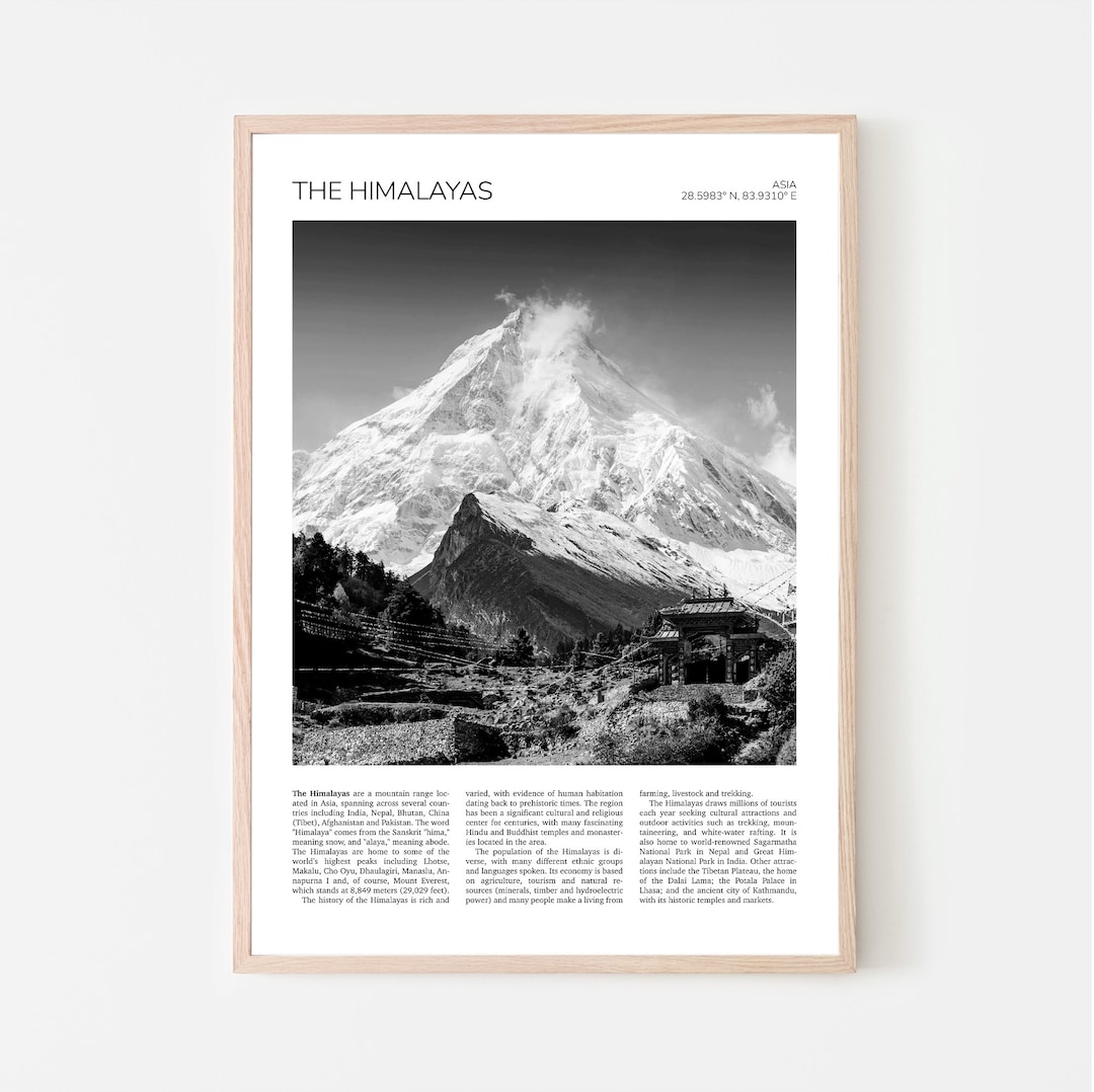 The Himalayas Wall Art Himalayas Home Decor Mount Manaslu - Etsy