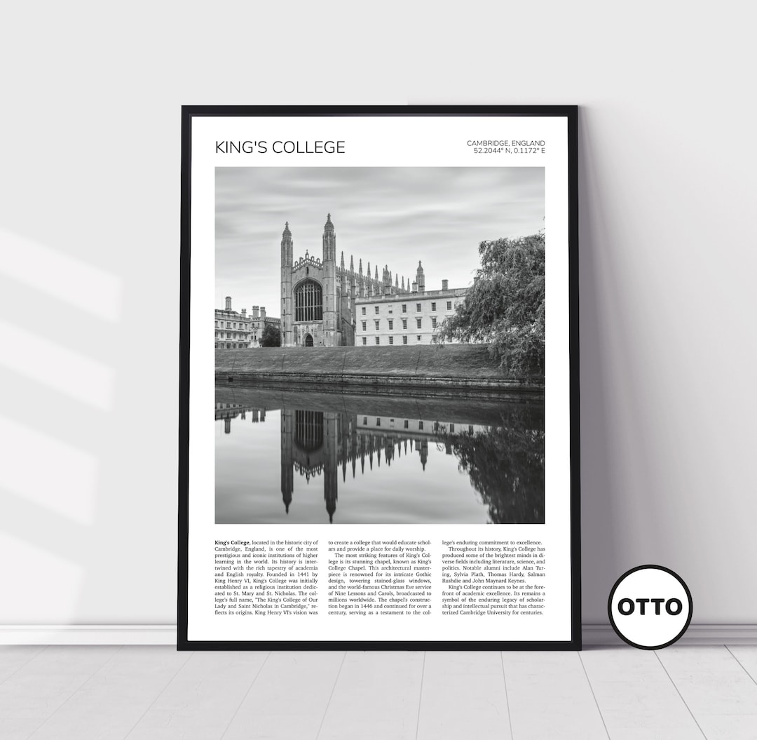 King's College University Wall Art | Cambridge University Home Decor ...