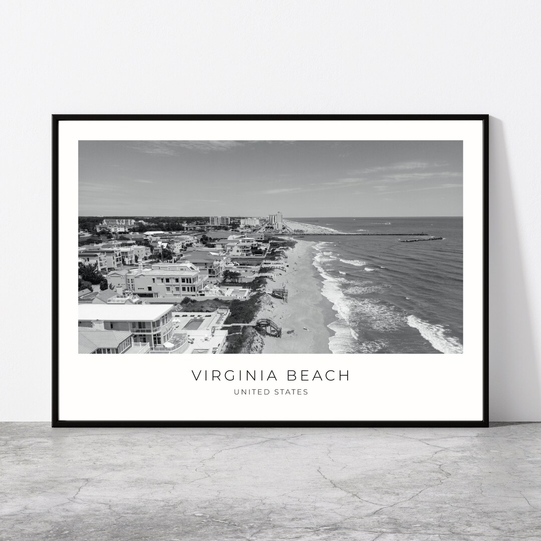 Virginia Beach Wall Art | Virginia Home Decor | Croatan Beach Aerial ...