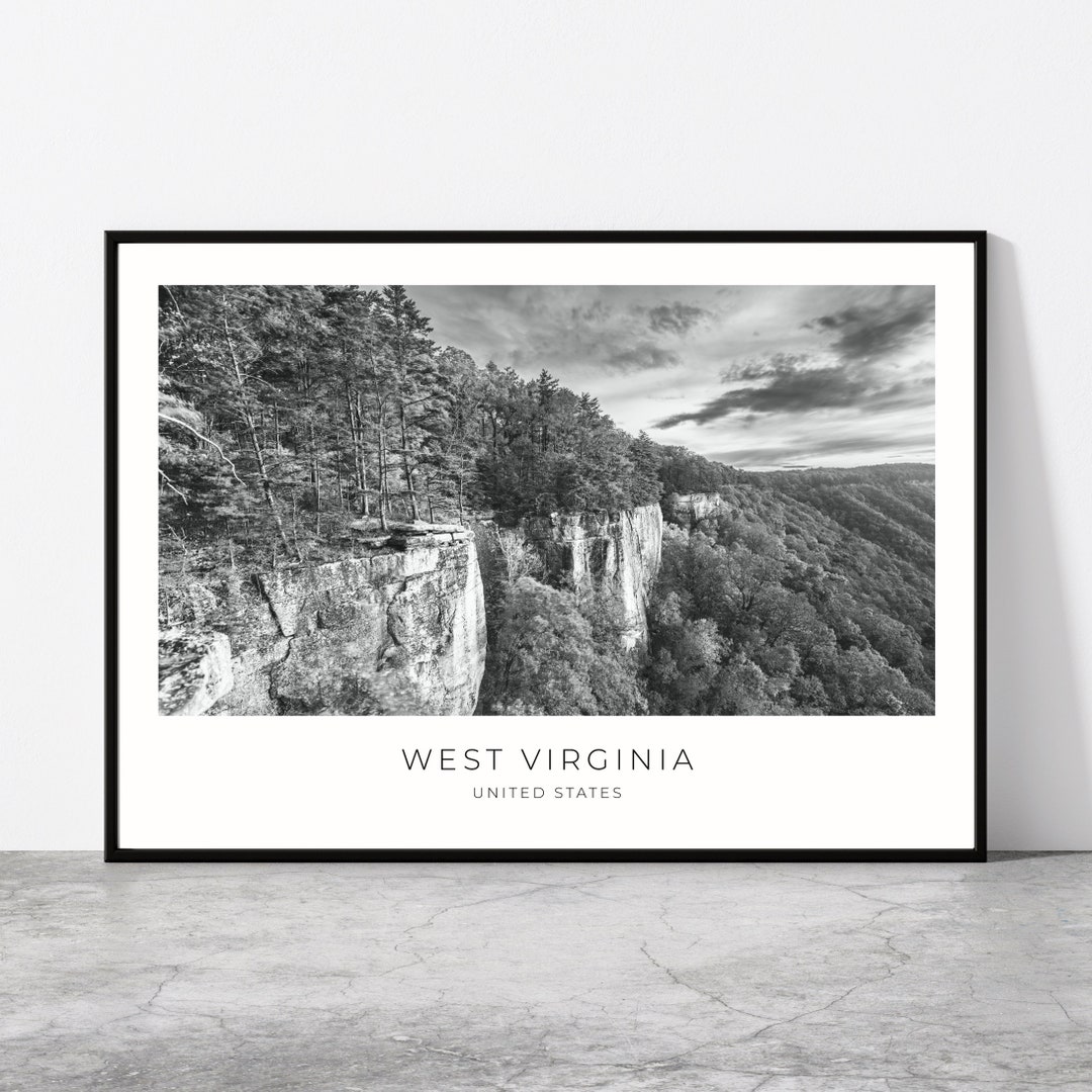 West Virginia Wall Art | West Virginia Artful Travel Poster Print Photo ...