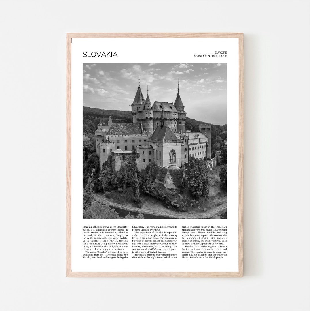 Slovakia Wall Art | Slovakia Artful Travel Poster Print Photo | Bojnice ...