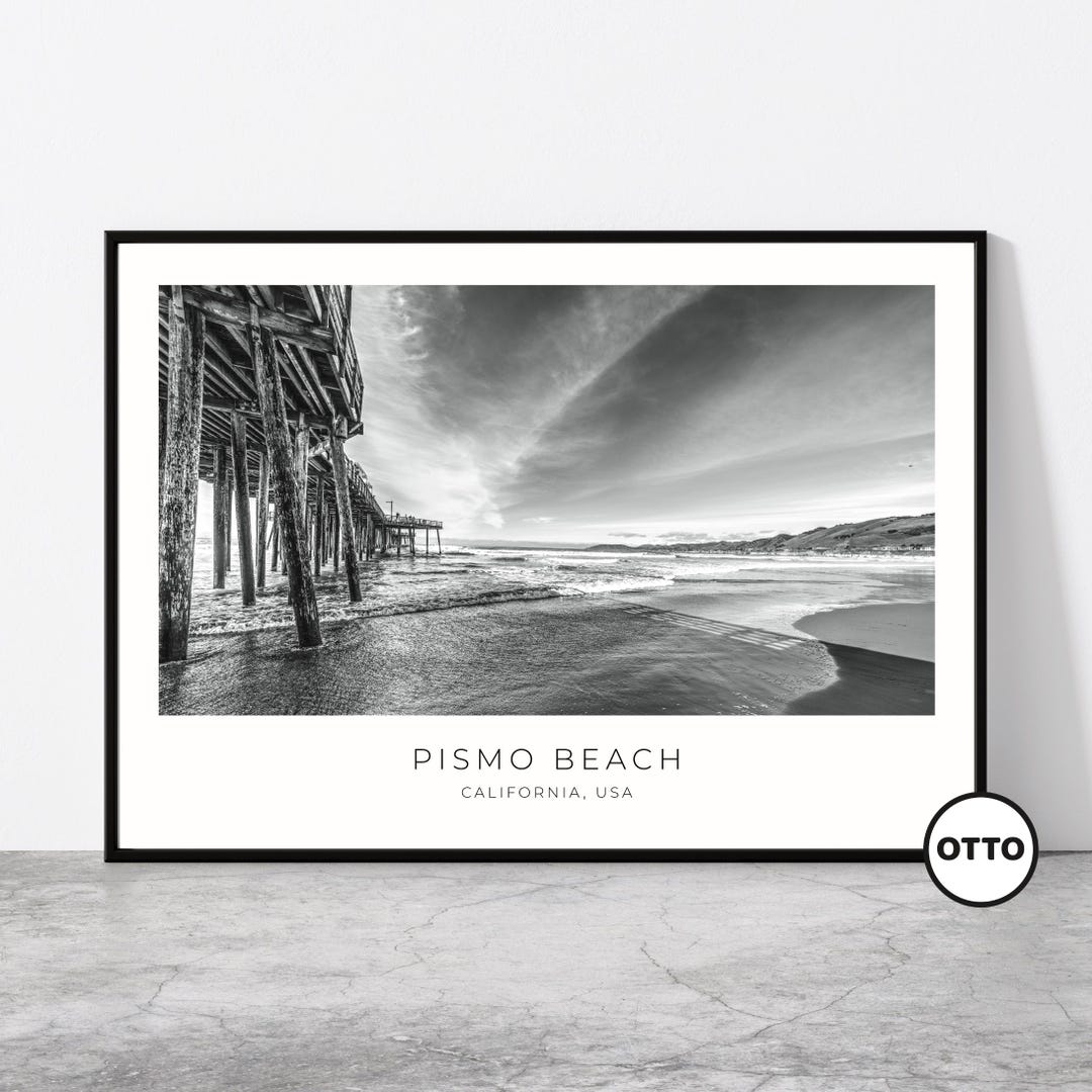 Pismo Beach Wall Art | Pismo Beach Artful Travel Poster Print Photo ...