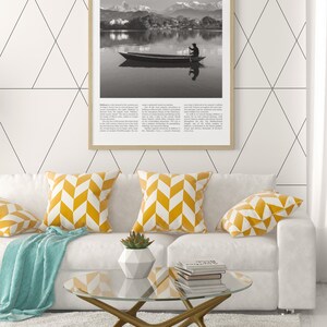 Pokhara Wall Art | Pokhara Artful Travel Poster | Phewa Lake ...