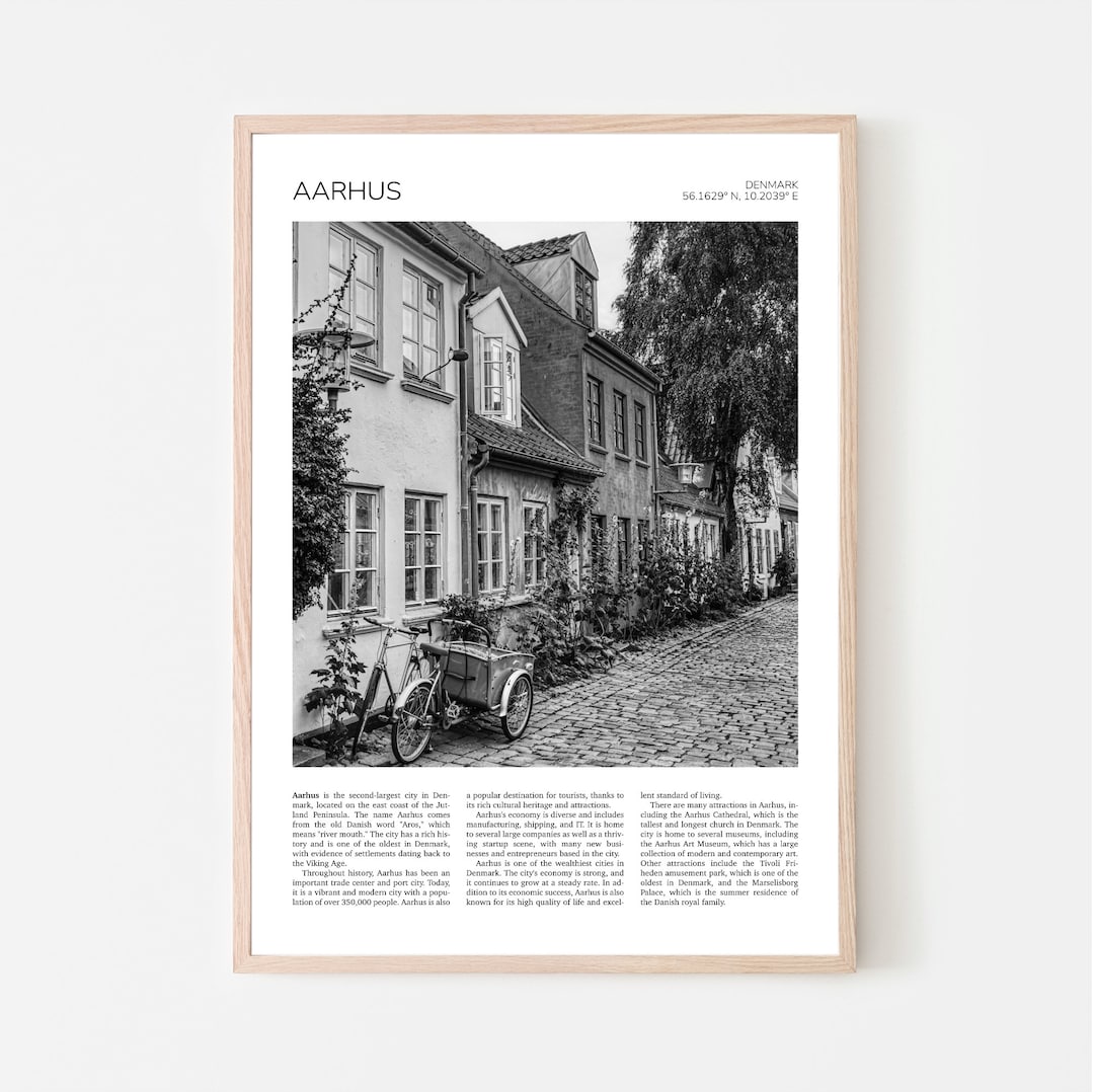 Aarhus Wall Art Aarhus Artful Travel Poster Print Photo Cityscape ...
