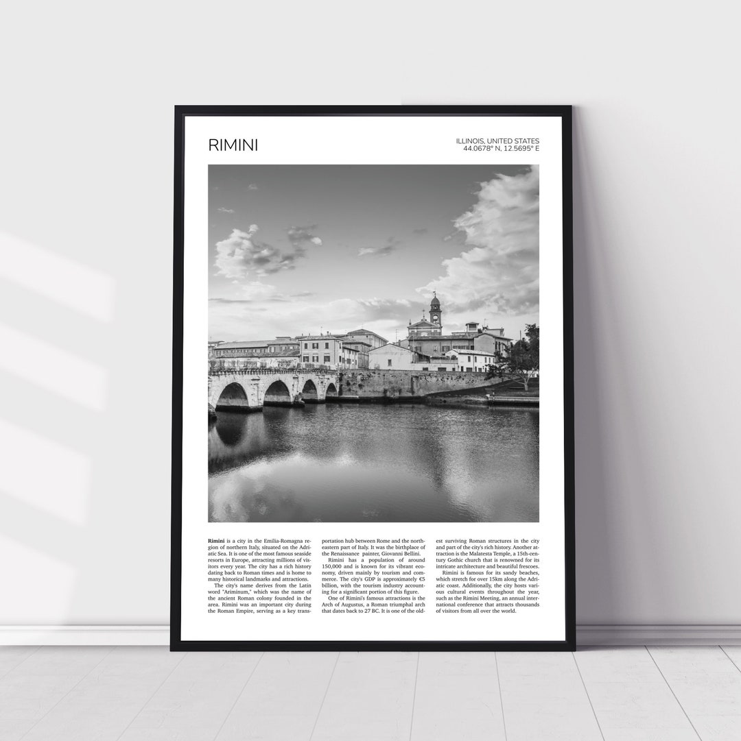 Rimini Wall Art | Rimini Home Decor Print | Tiberius Bridge Art Poster ...