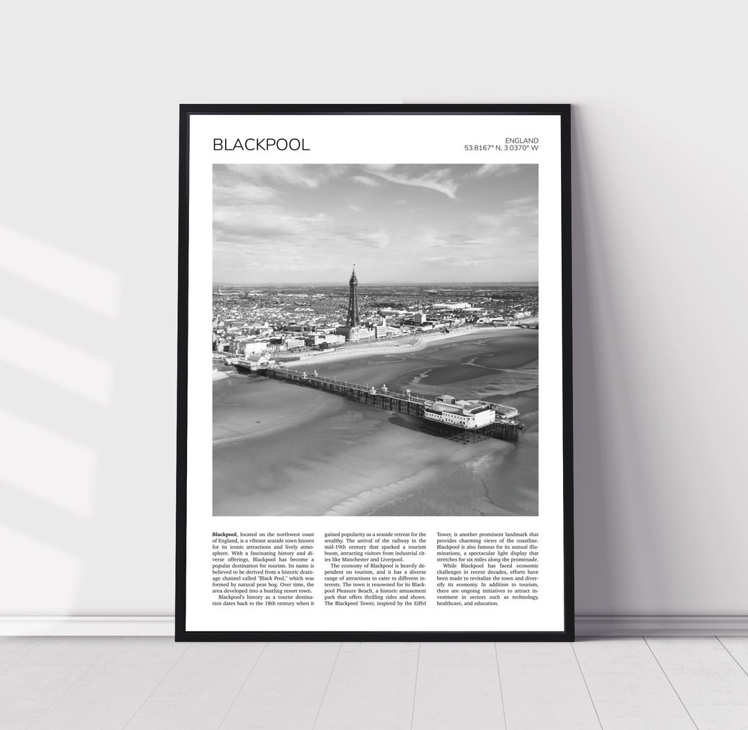 Blackpool Wall Art | Blackpool Tower Artful Travel Poster Print Photo ...