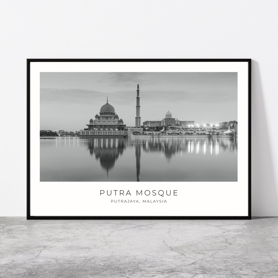 Putra Mosque Wall Art | Putrajaya Home Decor | Putra Mosque | Malaysian ...