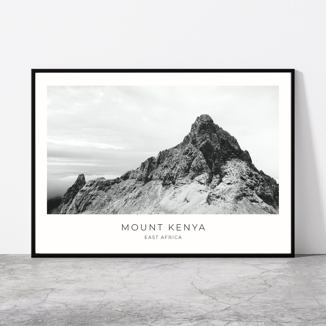 Mount Kenya Wall Art | Mount Kenya Home Decor | Mountain | African ...