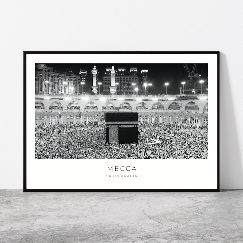 Mecca Wall Art the Kaaba Masjidil Haram Mecca Travel - Etsy