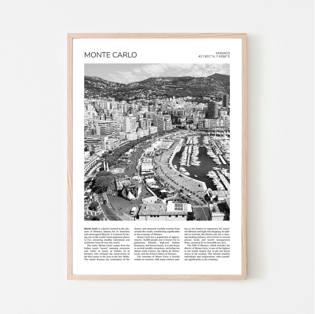 Monte Carlo Wall Art | Monte Carlo Artful Travel Poster Print Photo ...