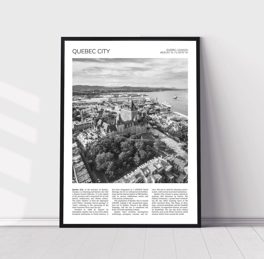 Quebec City Wall Art | Quebec City Artful Travel Poster Print Photo ...
