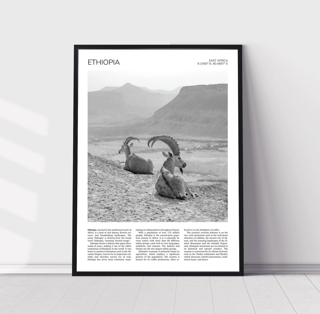 Ethiopia Wall Art | Ethiopia Artful Travel Poster Print Photo | Nubian ...