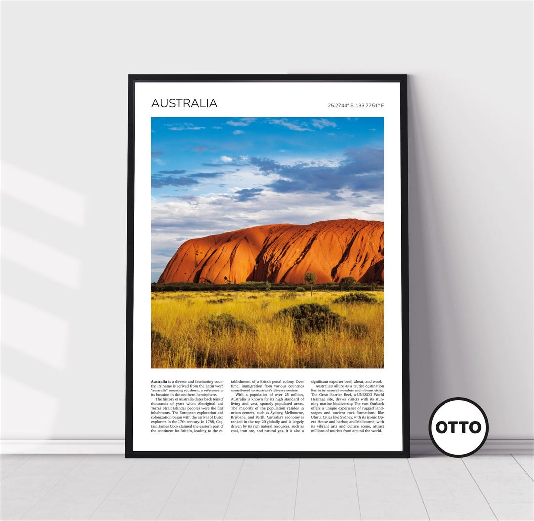 Uluru Wall Art | Uluru Ayers Rock Home Decor Print Travel Poster ...