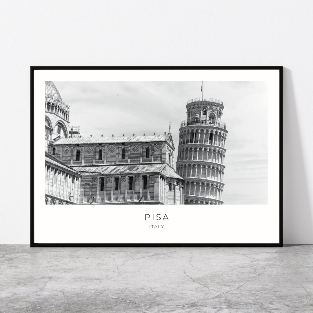Pisa Wall Art | the Leaning Tower of Pisa Artful Travel Poster Print ...