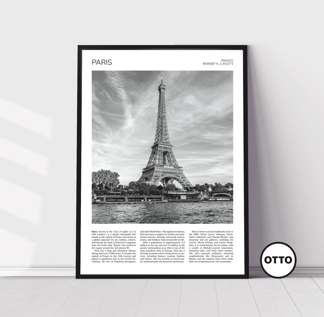 Paris Wall Art | Eiffel Tower, Paris Artful Travel Poster Print Photo ...