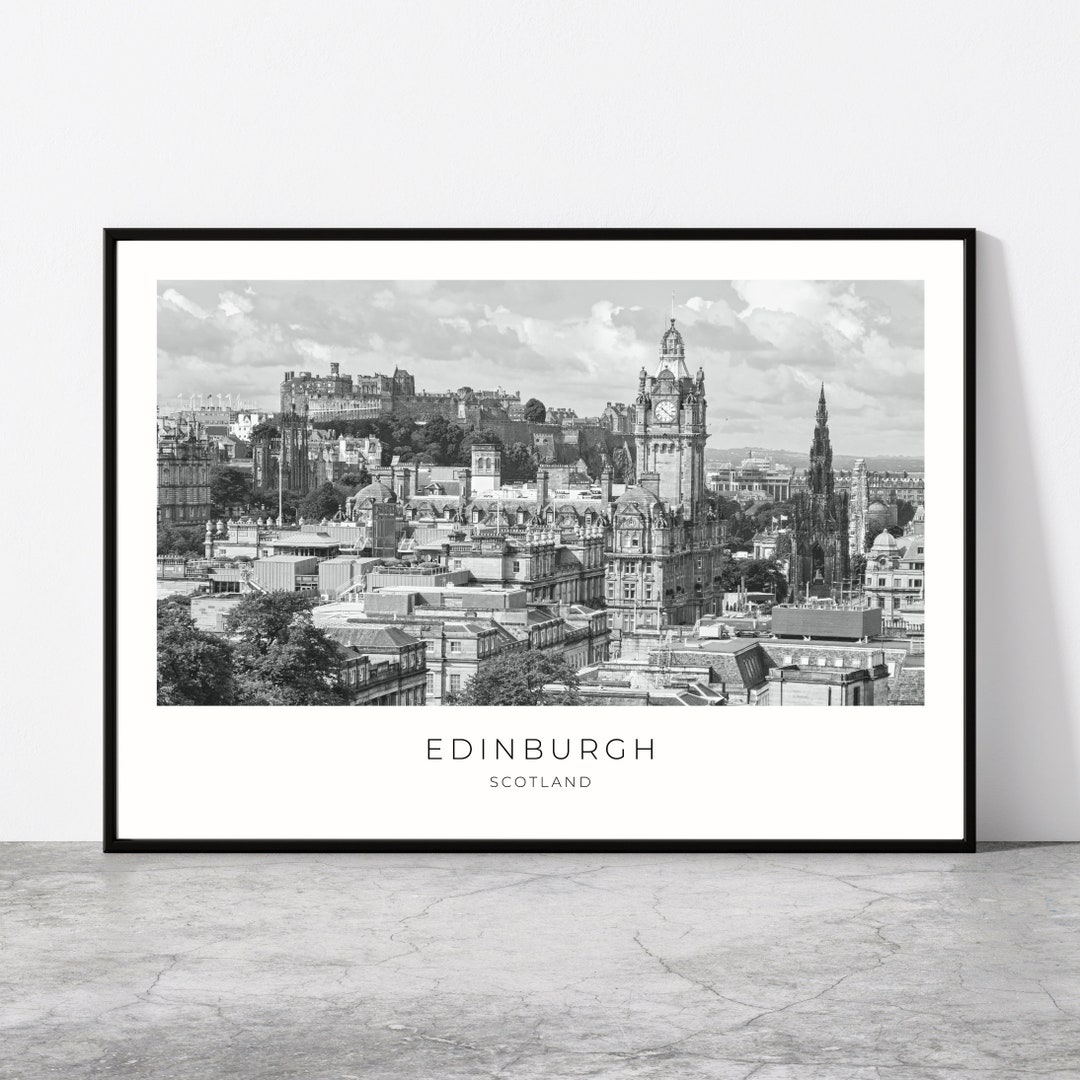 Edinburgh Wall Art | City of Edinburgh Home Decor | Cityscape Skyline ...