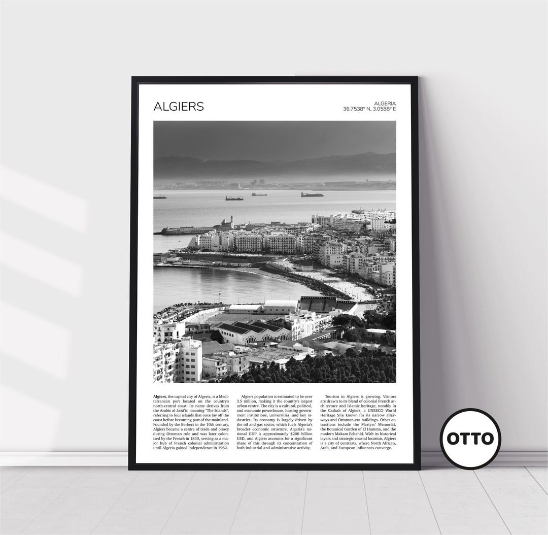Algiers Wall Art | Algiers Home Decor Print | Cityscape Port Art Travel Poster | Artful Photo ...