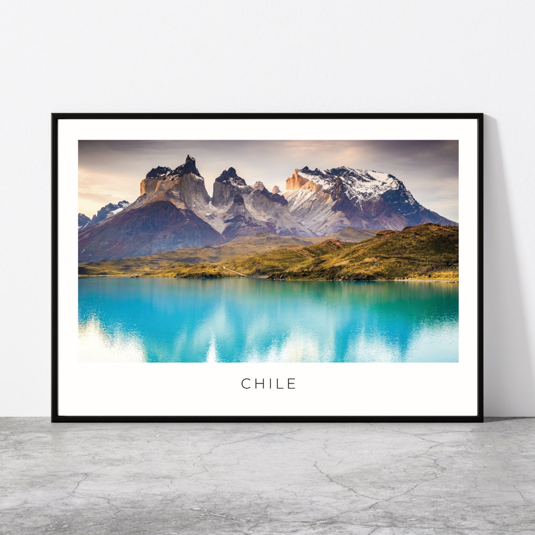Chile Wall Art | Chile Artful Travel Poster Print Photo | Torres Del ...