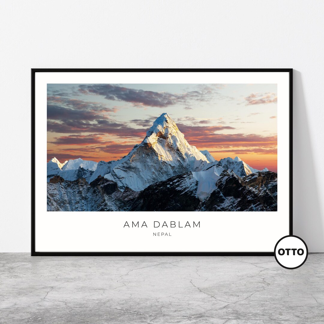 Ama Dablam Wall Art | Ama Dablam Mountain Home Decor Print | Art Travel ...
