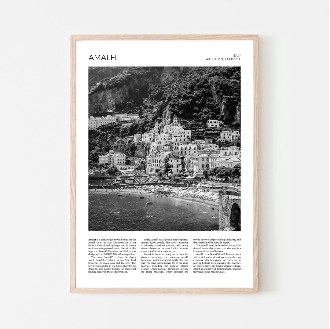 Amalfi Wall Art | Amalfi Coast, Amalfi Artful Travel Poster Print Photo ...