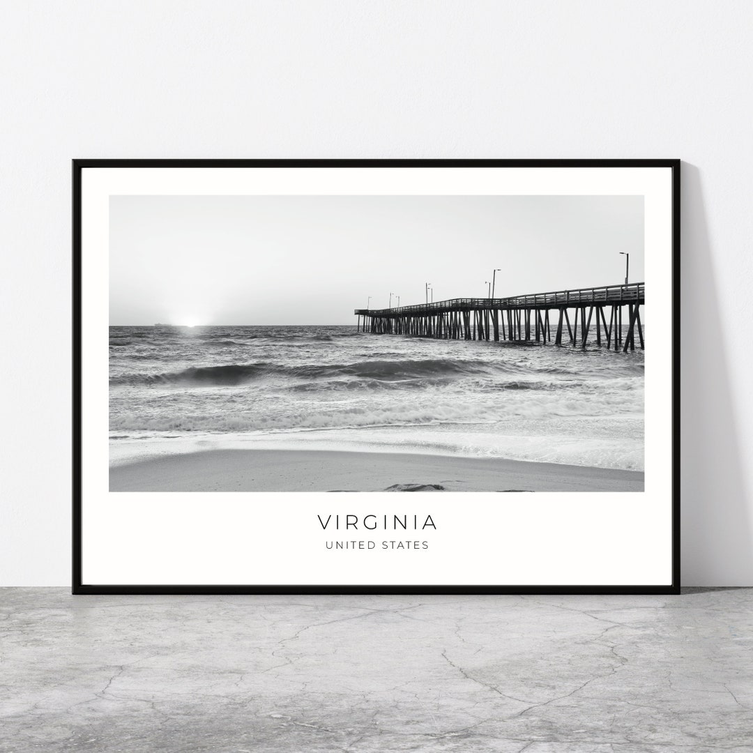 Virginia Wall Art | Virginia Beach Artful Travel Poster Print Photo ...