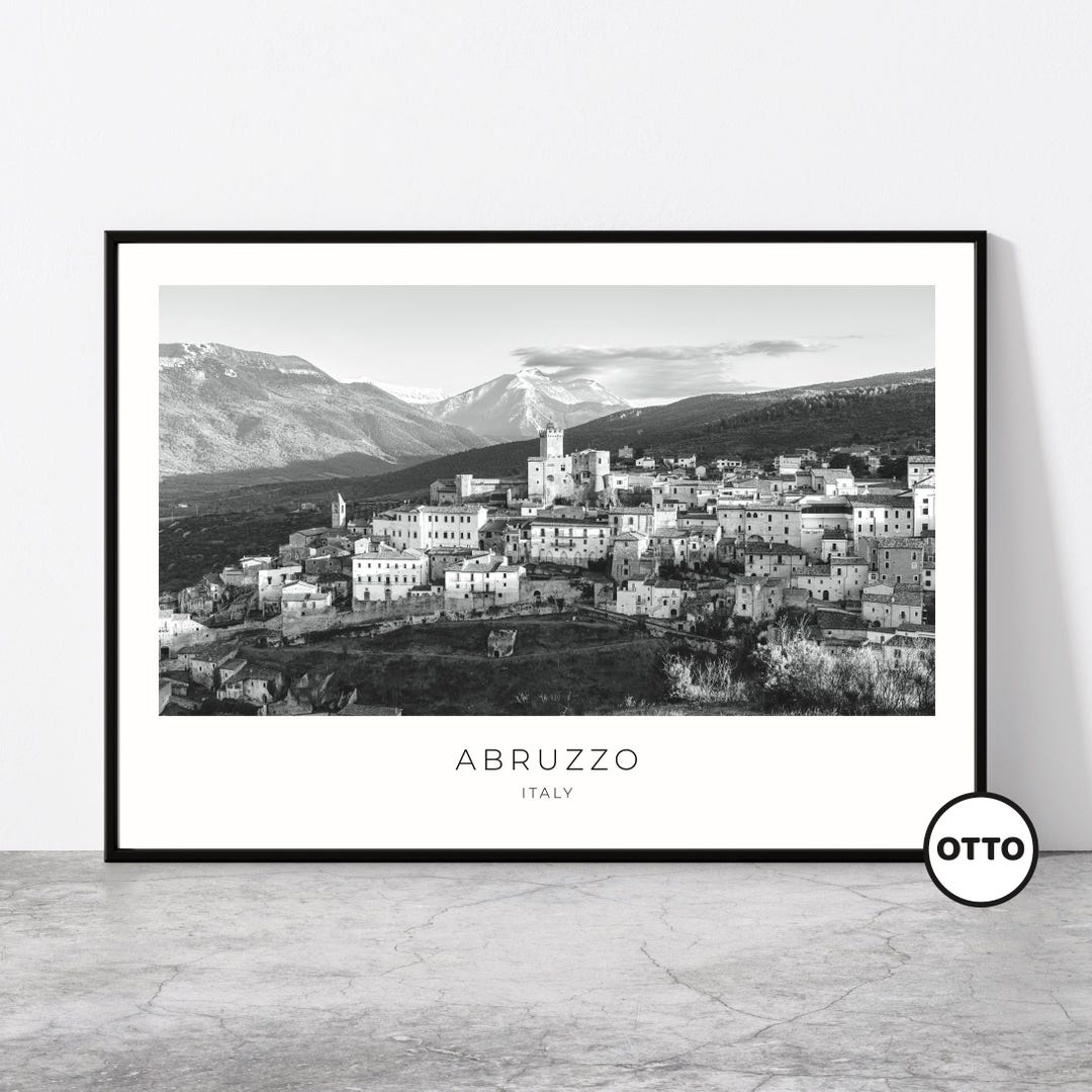 Abruzzo Wall Art | Abruzzo Home Decor Print | Capestrano, Province of L'aquila | Art Poster ...