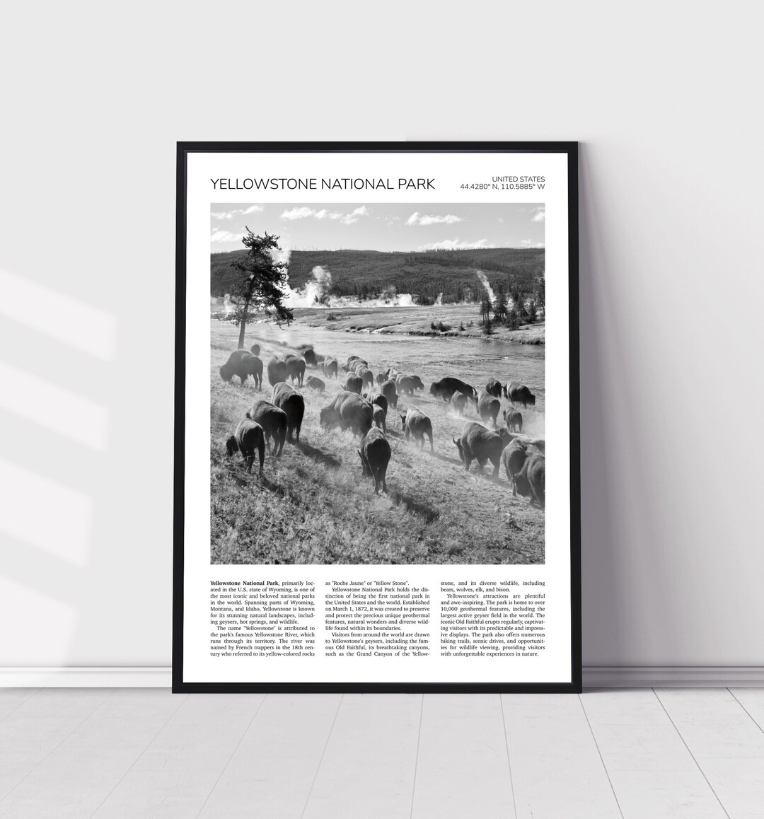 Yellowstone National Park Wall Art Yellowstone Artful Travel Poster ...