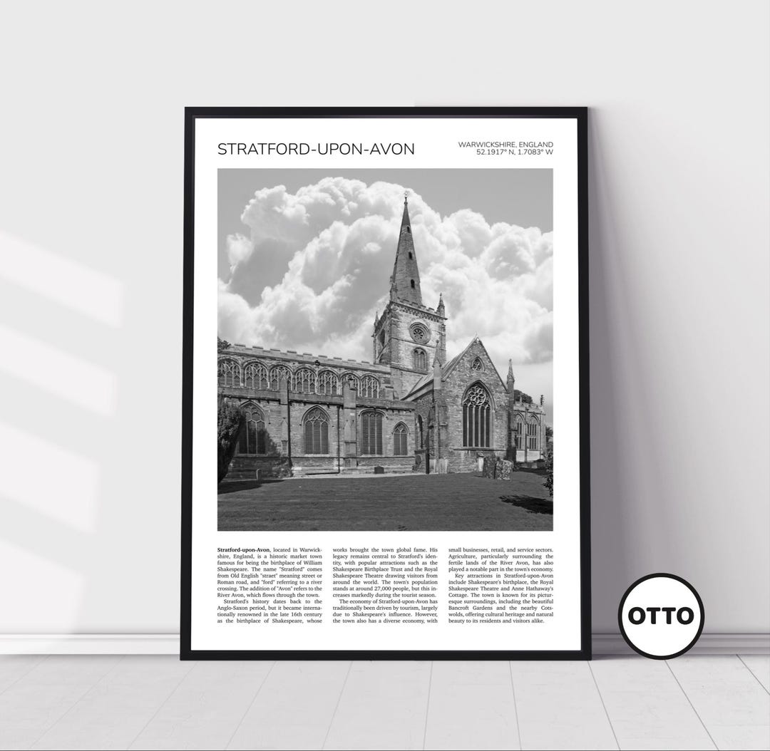 Stratford-upon-avon Wall Art | Stratford Upon Avon Artful Travel Poster ...