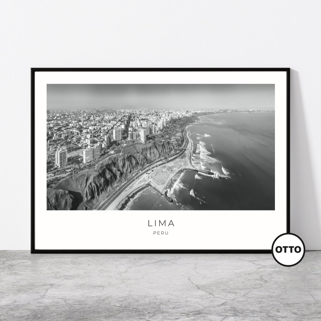 Lima Wall Art | Lima Home Decor Print | Miraflores Town, Cliff, Costa ...