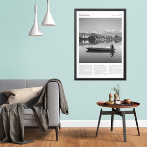 Pokhara Wall Art Pokhara Artful Travel Poster Phewa Lake, Machapuchare ...