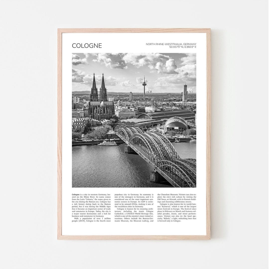 Cologne Wall Art | Cologne Artful Travel Poster Print Photo | River ...