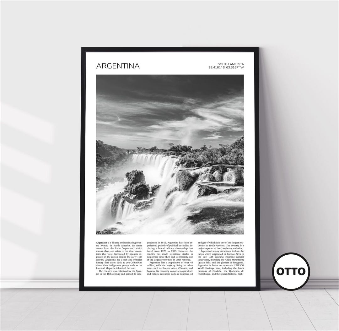Argentina Wall Art | Argentina Home Decor Print | Iguazu Falls Art Travel Poster | Artful Photo ...
