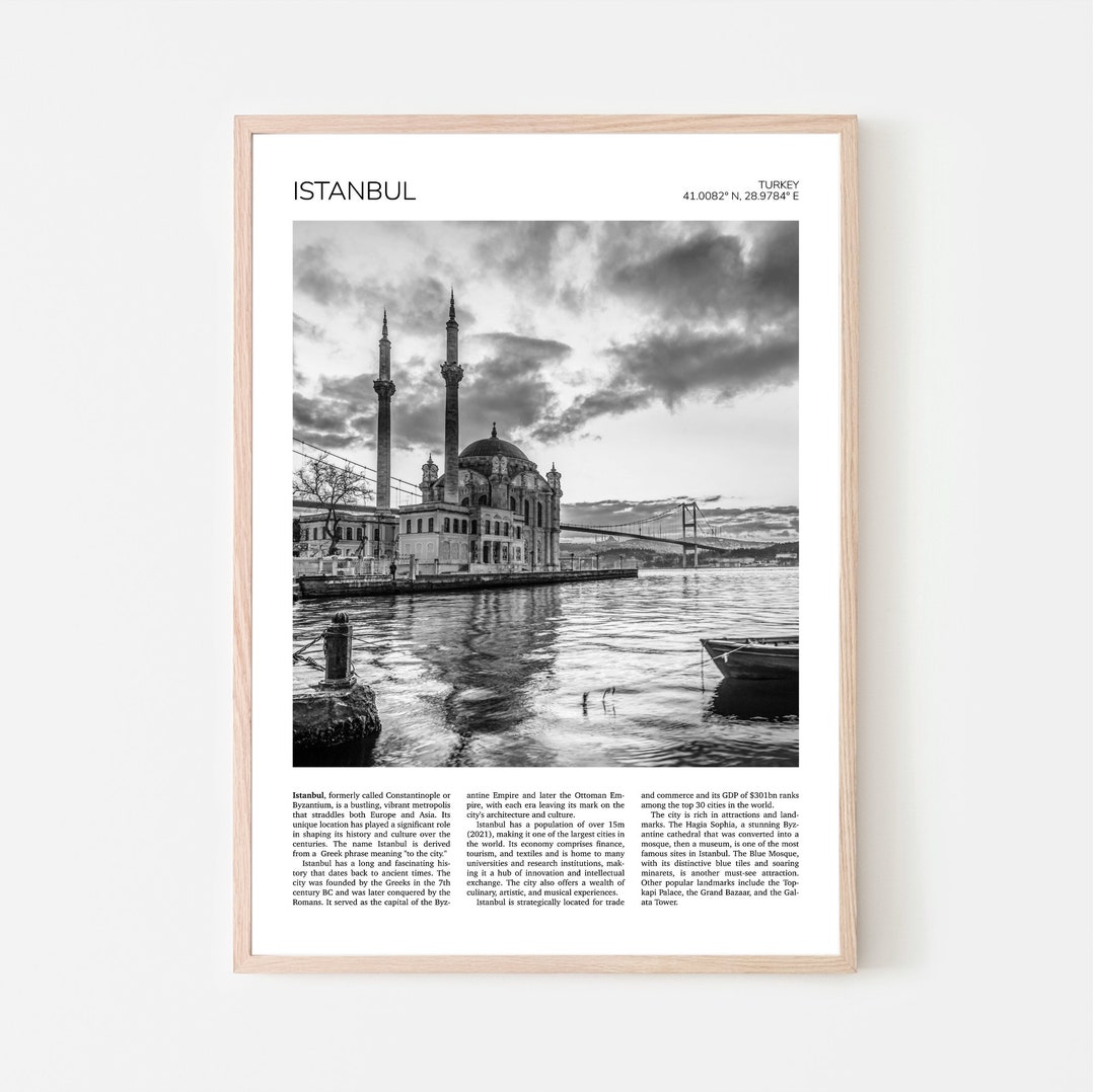 Istanbul Wall Art Istanbul Artful Travel Poster Print Photo Ortakoy ...