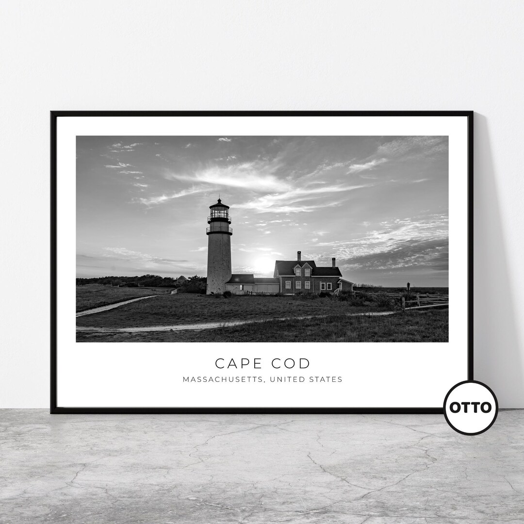 Highland Light Travel Poster: Cape Cod Wall Art - Etsy
