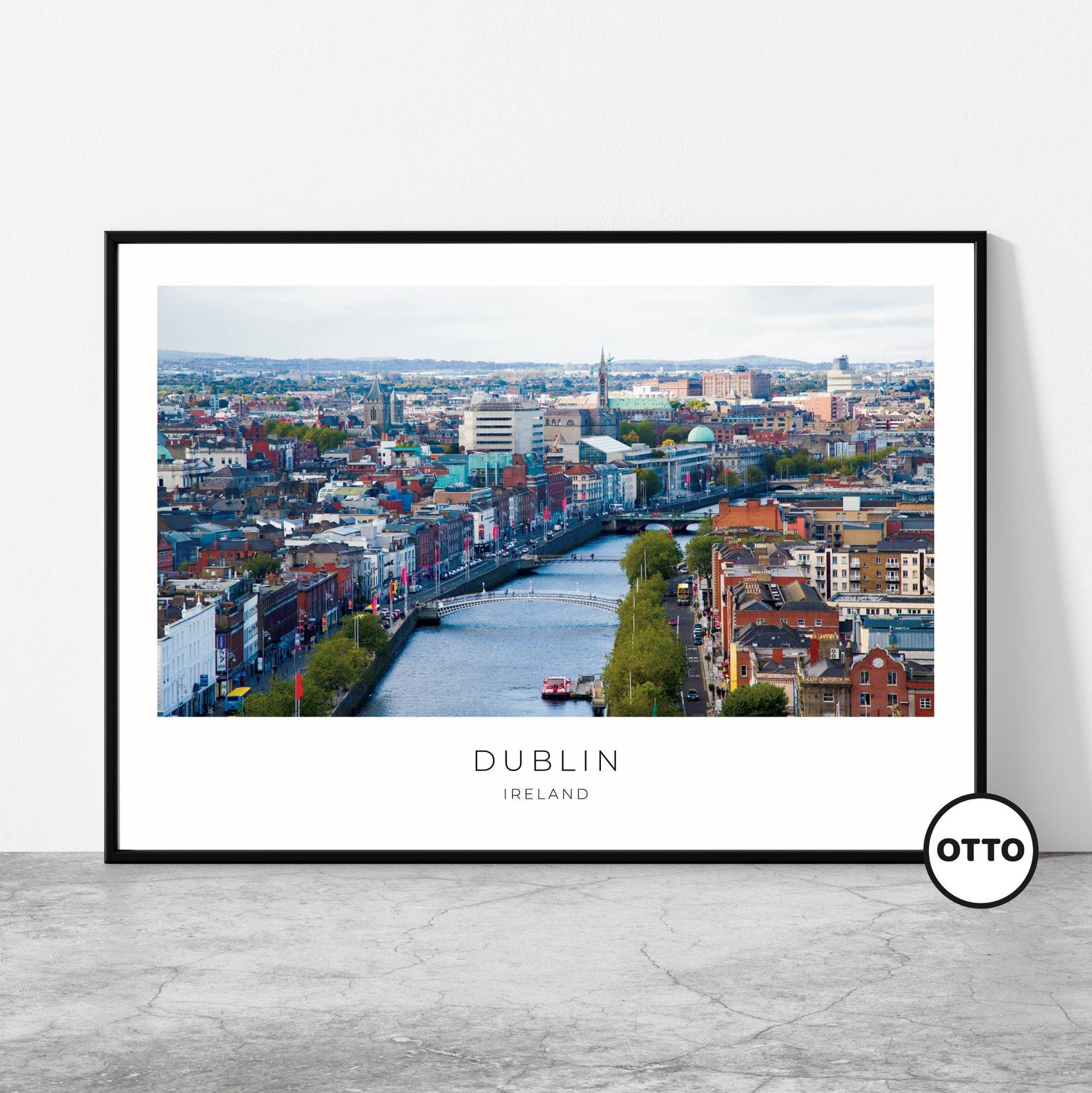 Dublin Wall Art | Dublin Home Decor | River Liffey, Ha'penny Bridge ...