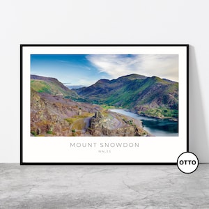 Mount Snowdon Wall Art | Snowdonia National Park Home Decor Print | Yr ...