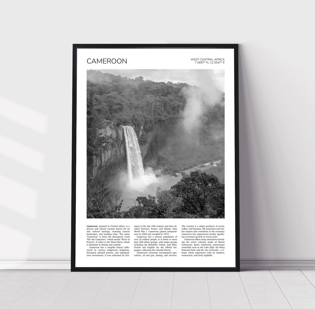 Cameroon Wall Art | Cameroon Artful Travel Poster Print Photo ...