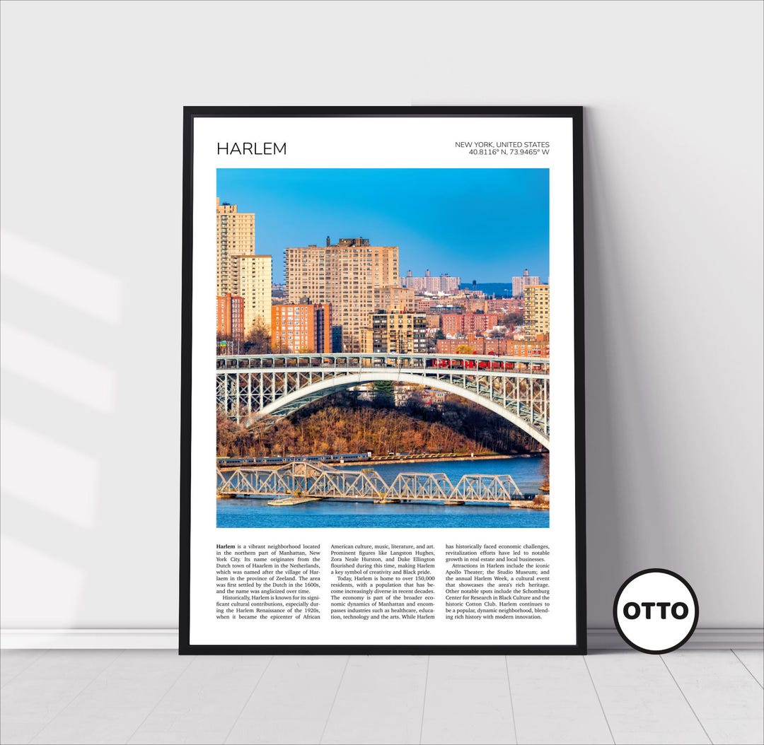 Harlem Wall Art | Harlem Artful Travel Poster Print Photo | Henry ...